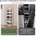 12-Tier Bamboo Shoe Rack Vertical Organizer for Small Spaces, Tall ...