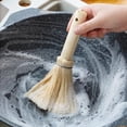 3 Pack Natural Fiber Dish Brush, Bamboo Handle Kitchen Scrubber for ...