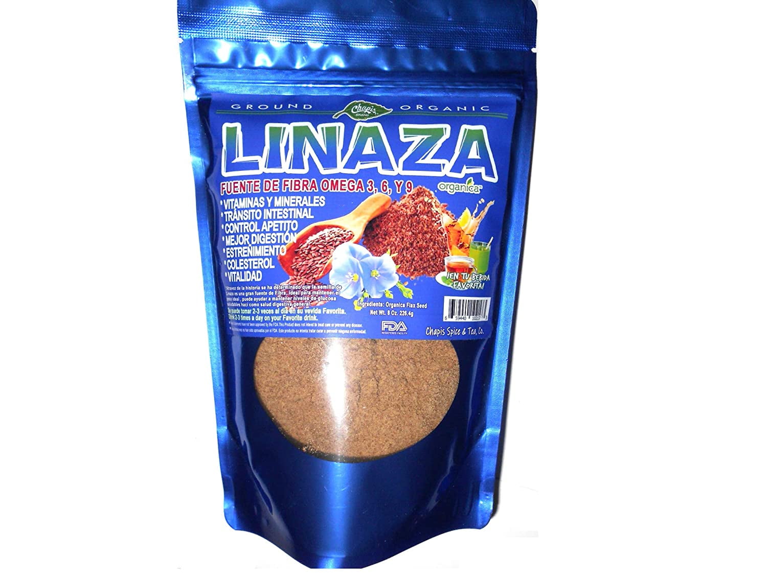 Chapis Spice & Tea, Co. Linaza Molida Organica / Organic Flax Seeds ...