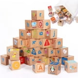 Spark. Create. Imagine. 30-Piece Real Wood Alphabet Blocks - Walmart.com