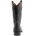 FERRINI Men's Hornback Caiman Dakota Toe Boots, Color: Black, Size: 8.5 ...
