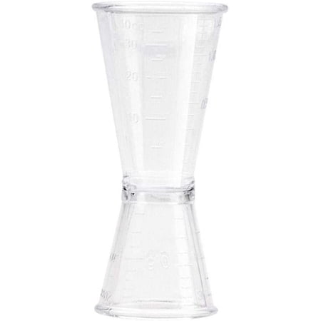 Clear Plastic Double-Head Measure Cup, Bar Measuring Glass Bartending ...
