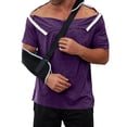Post Shoulder Surgery Recovery Shirts for Men, Tear Away Full Side Snap ...
