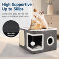Cat Beds for Indoor Cats, Large Cave with Cozy Condo, Fluffy Ball ...