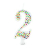 Great Value Birthday Party Number Two Candle Multicolor for Cakes and ...