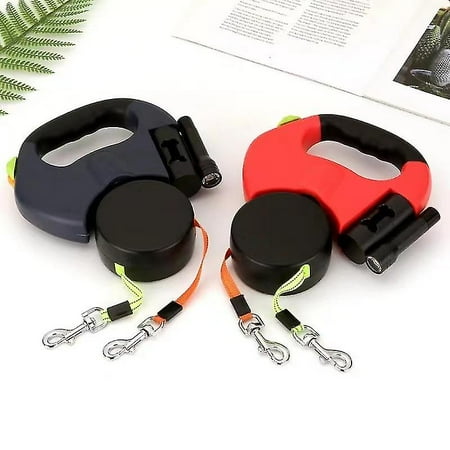 Retractable Double Dog Leash With Two 3 Meter Long Cords, 360 Double ...