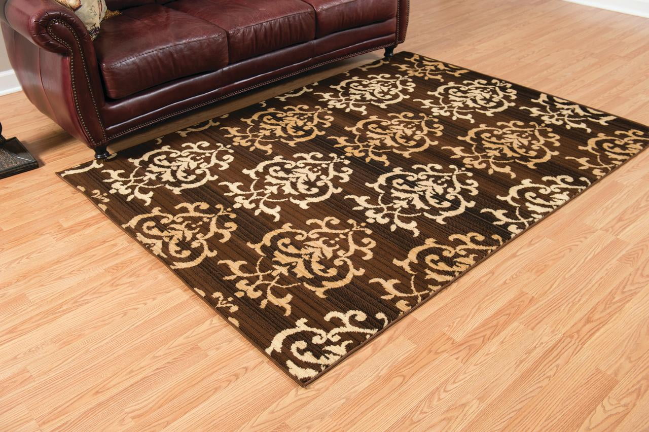 Designer Home Soft Transitional Indoor Modern Area Rug Scrolls Vines ...