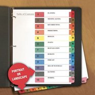 Cardinal Onestep Printable Table of Contents and Dividers - Double ...