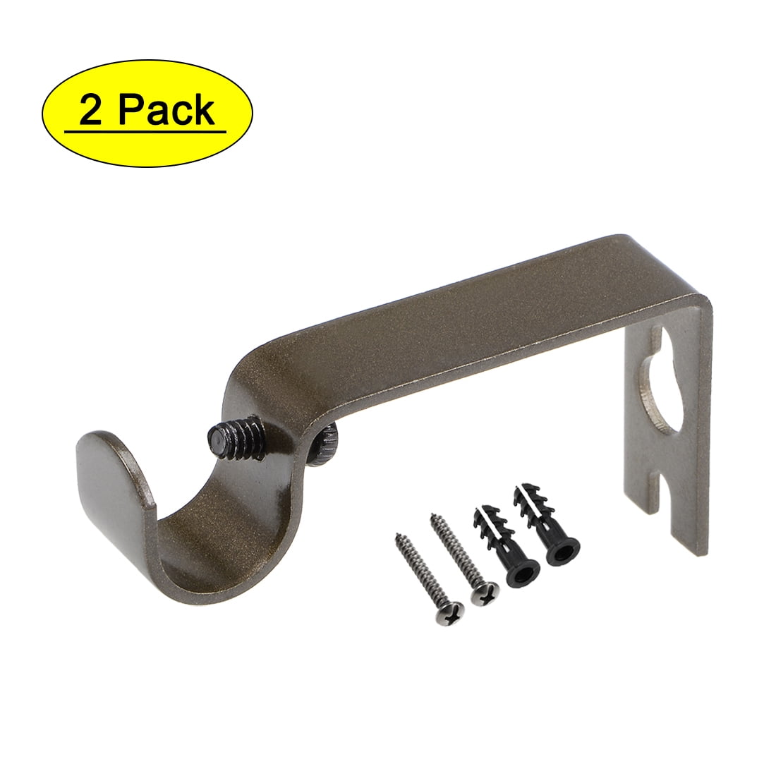 Uxcell Curtain Rod Bracket Iron Single Holder Support for 0.63" Drapery ...