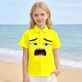 Big Boy T Shirt Cartoon Print Long Sleeve Button Down Big Stylish Kids ...