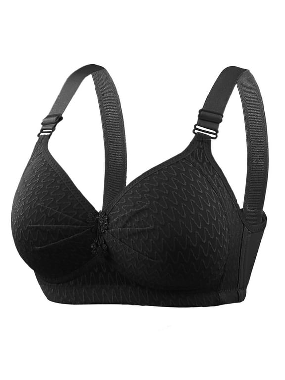 (2-Pack) Kcodviy Womens No Steel Ring Womens Bras Comfortable Front ...