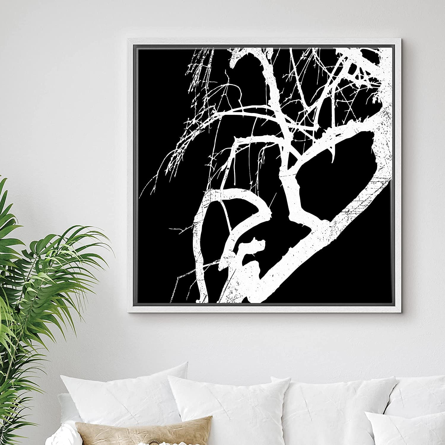 Abstract Art Tree Black And White