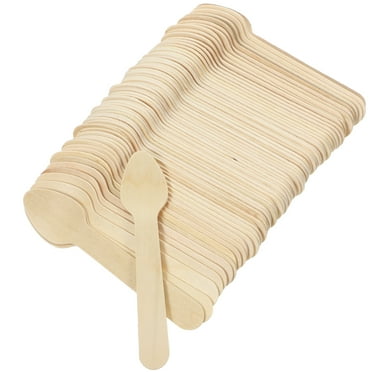TOPBATHY1 100pcs Wooden Ice Cream Spoons, Disposable Taster Spoons for Sampling - Walmart.com