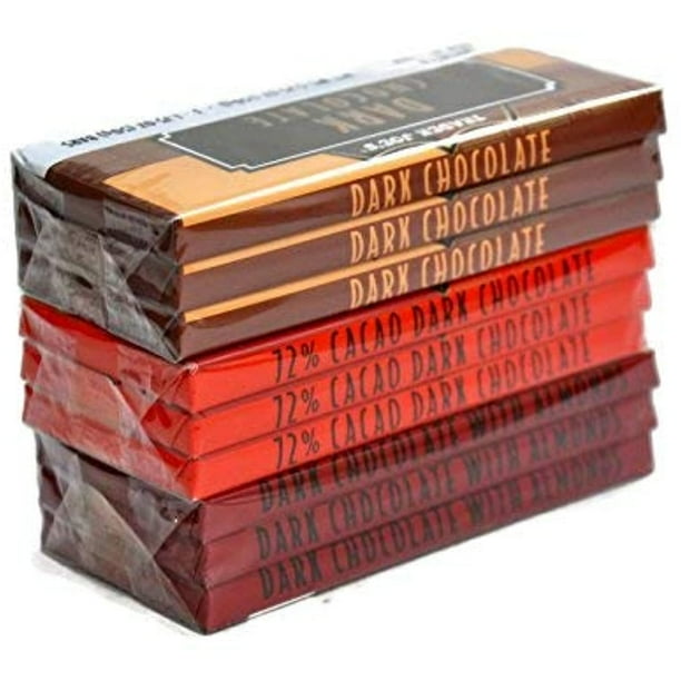 TJ Belgian Dark Chocolate Bars 3 Variety Pack - Total 9 Bars-Set Of 2 ...