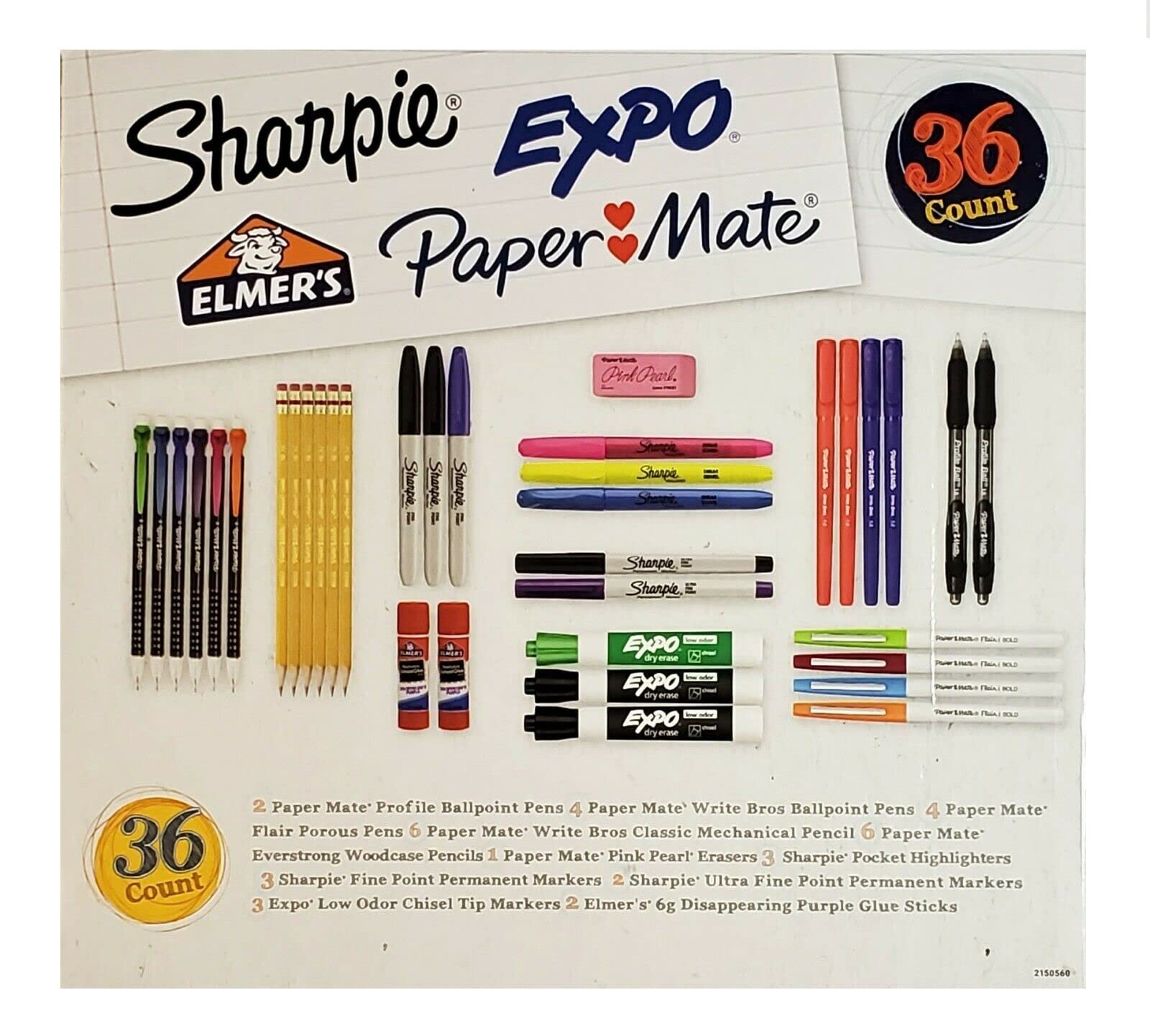 Paquete variado de material escolar Newell Brands, 36 unidades | Walmart en línea