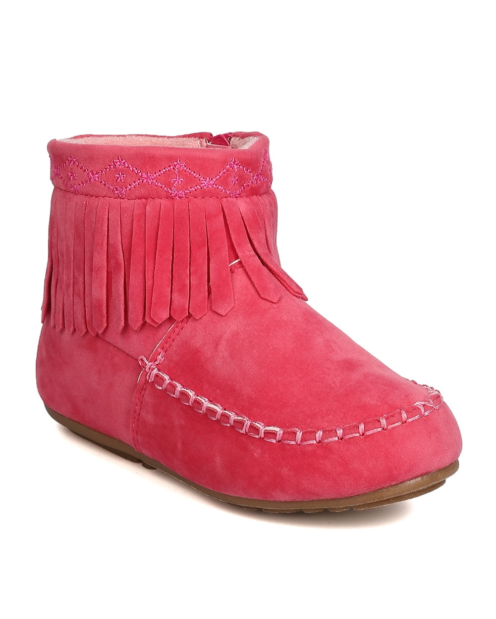New Girl Betani Denise-5 Faux Suede Fringe Moccasin Boot - Walmart.com