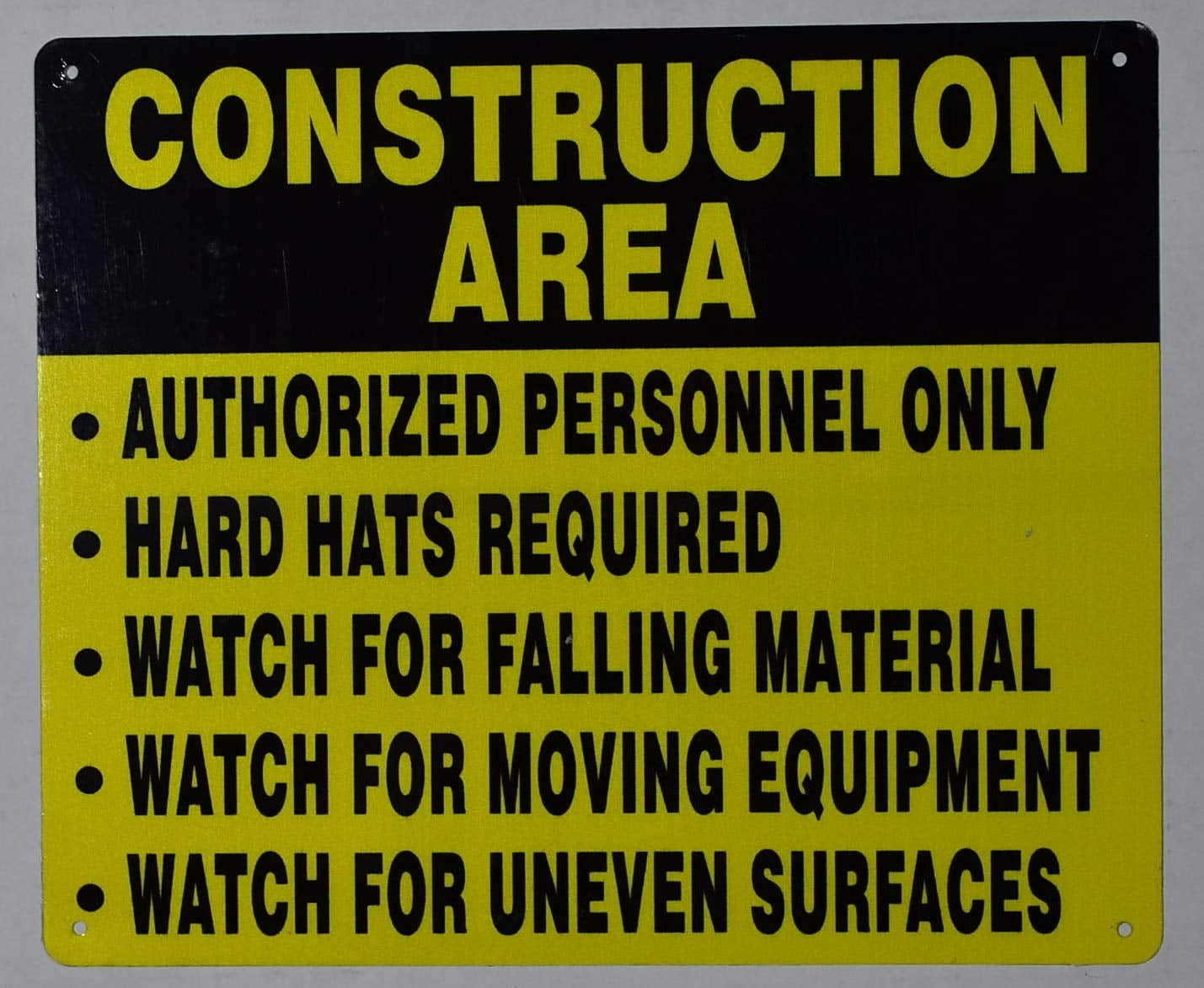 Construction Area Sign - Construction Area Authorized Personnel Only ...