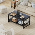 Farmhouse Coffee Table for Living Room, 39.3" Wooden Rectangle Center ...