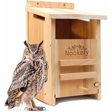 Vundahboah Amish Goods Screech Owl House Box for Nesting- Handmade in ...