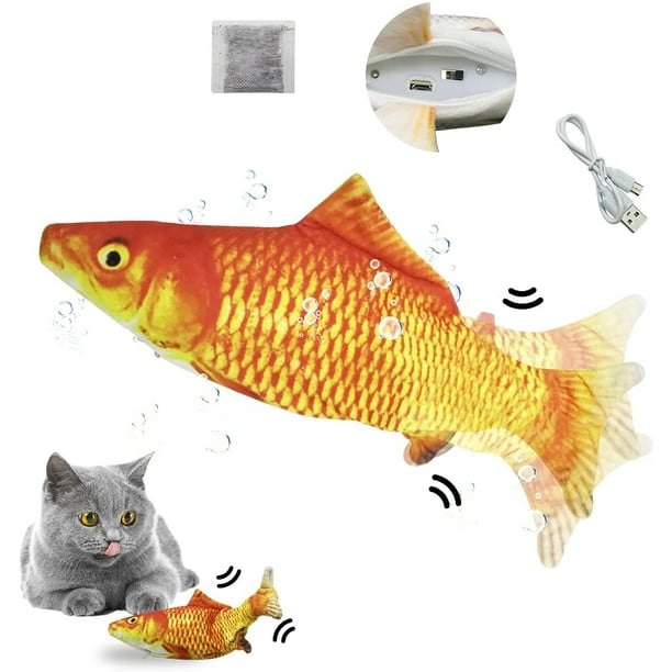 LINLINPAPA Cat Electric Flopping Fish Realistic Fish Moving Cat Vivid ...