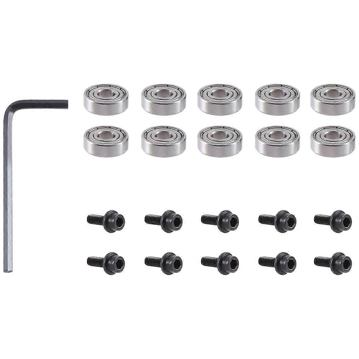 10Pcs Router Bits Top Mounted Ball Bearings Guide for Router Bit ...