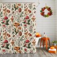 Bathroom Shower Curtain Autumn Farm Cartoon Mushroom Waterproof Shower ...