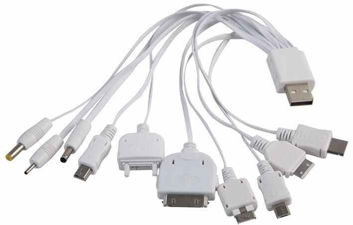 LMS DATA - 10-In-1 USB Charge Lead for Mobile Phones, Tablets and MP4 ...
