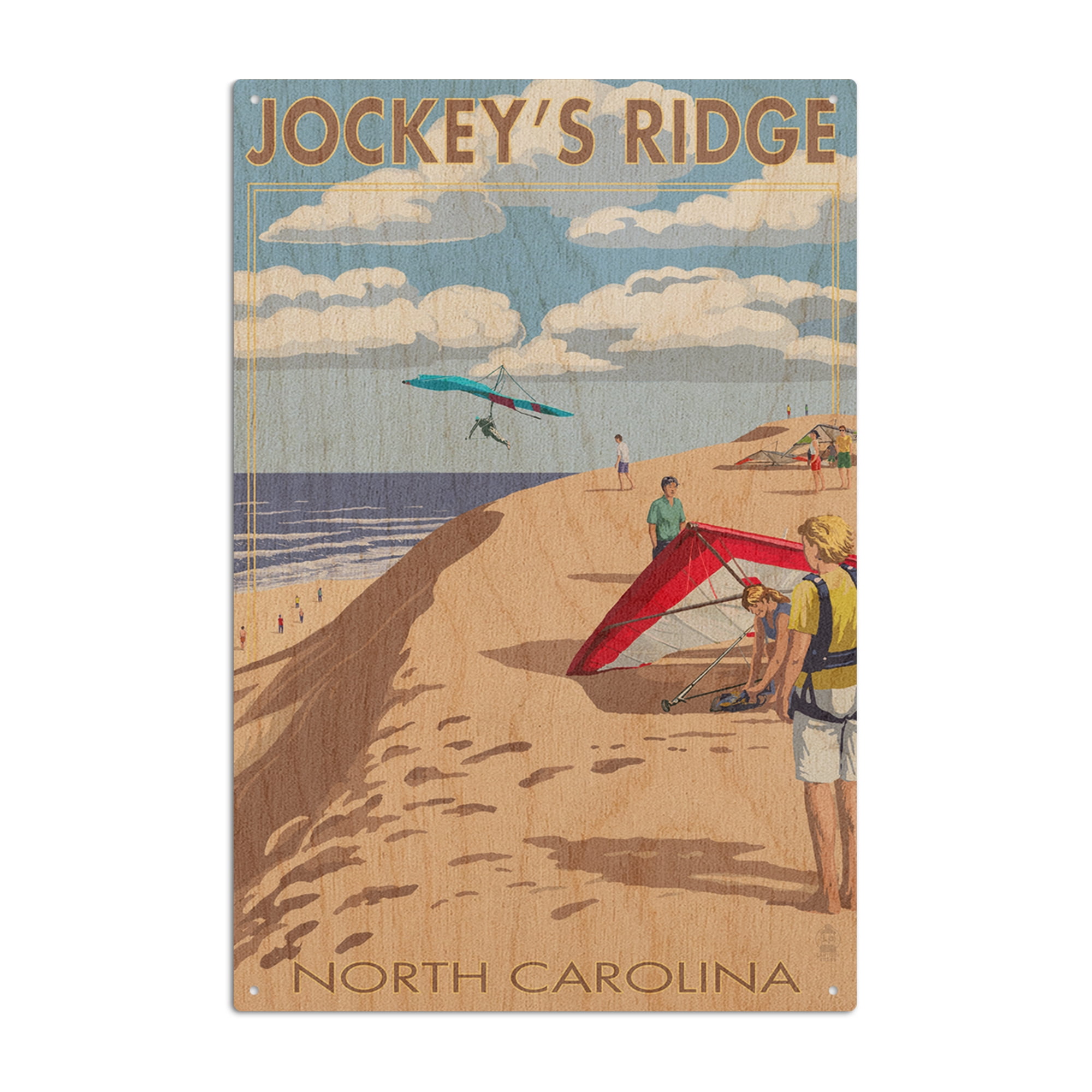 Outer Banks, North Carolina, Jockey's Ridge Hang Gliders Birch Wood ...