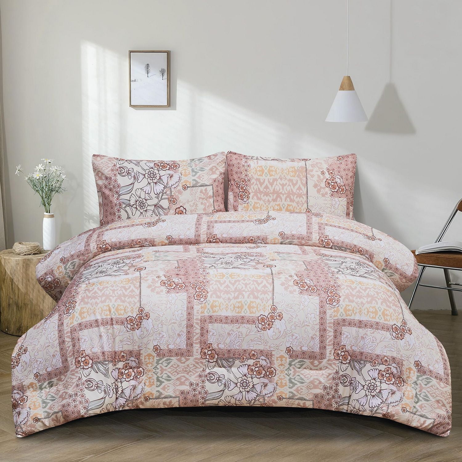 Safdie & Co. Printed Reversible Comforter Set 2PC - Camille Twin ...