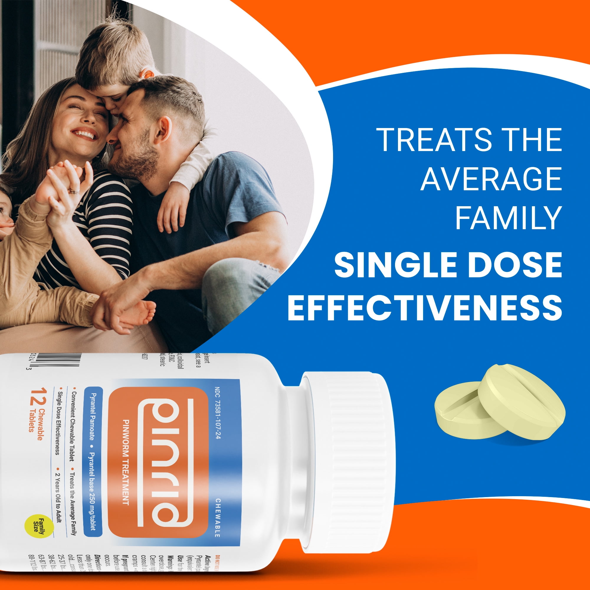 Buy Pin-Rid | Pinworm Treatment | Pyrantel Pamoate 250 mg | 12 Chewable ...