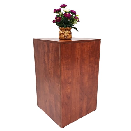 FixtureDisplays® 24" Pale Walnut Cube Pedestal Display Glorifier Riser ...