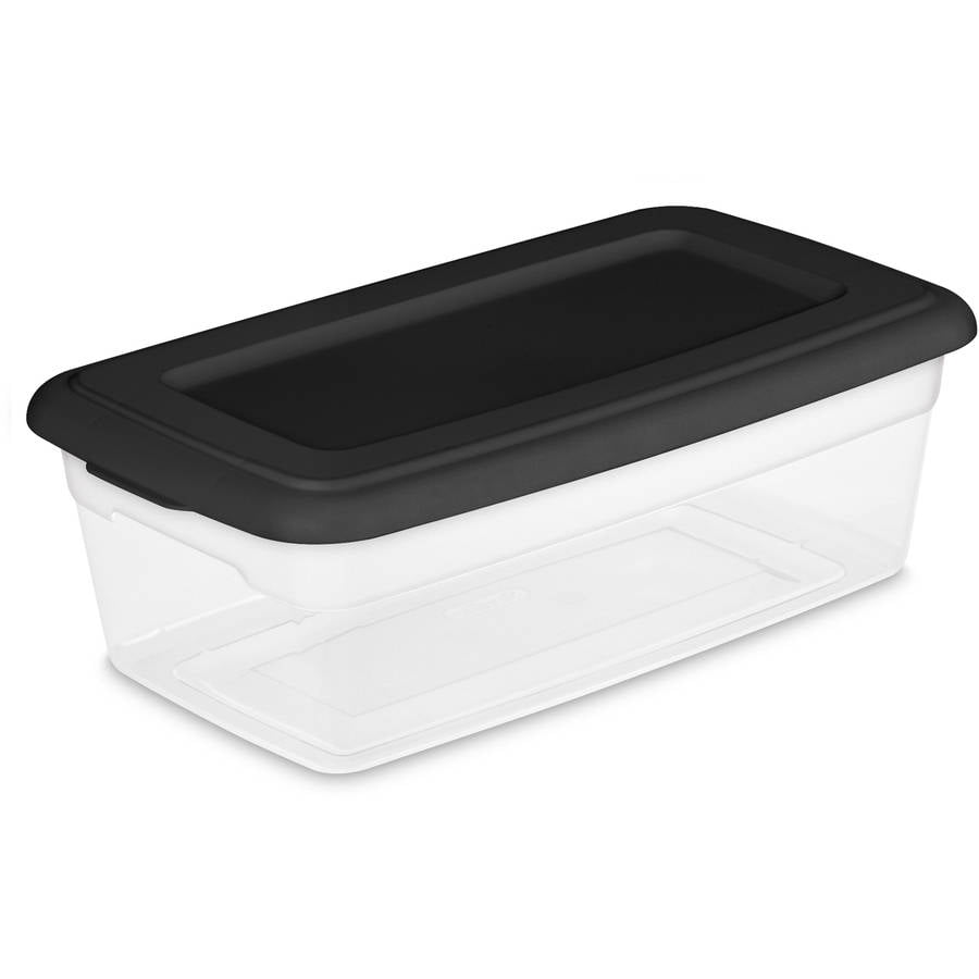 Sterilite 6 Qt Storage Box Black