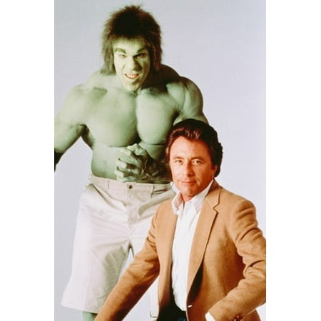Bill Bixby and Lou Ferrigno in The Incredible Hulk 24x36 Poster tv ...