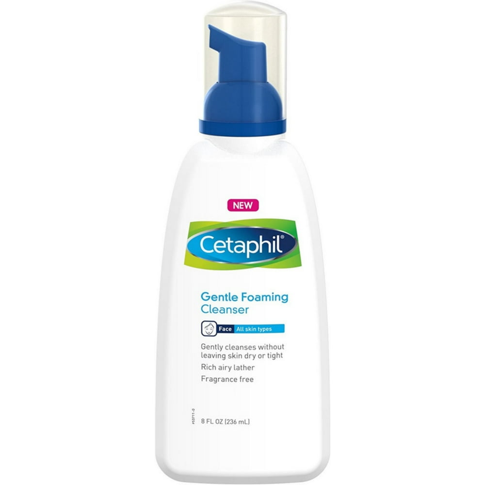 Cetaphil Gentle Foaming Cleanser 8 oz (Pack of 2) - Walmart.com ...