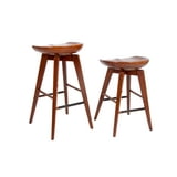 Boraam Bali 29" Backless Swivel Bar Stool, Walnut - Walmart.com