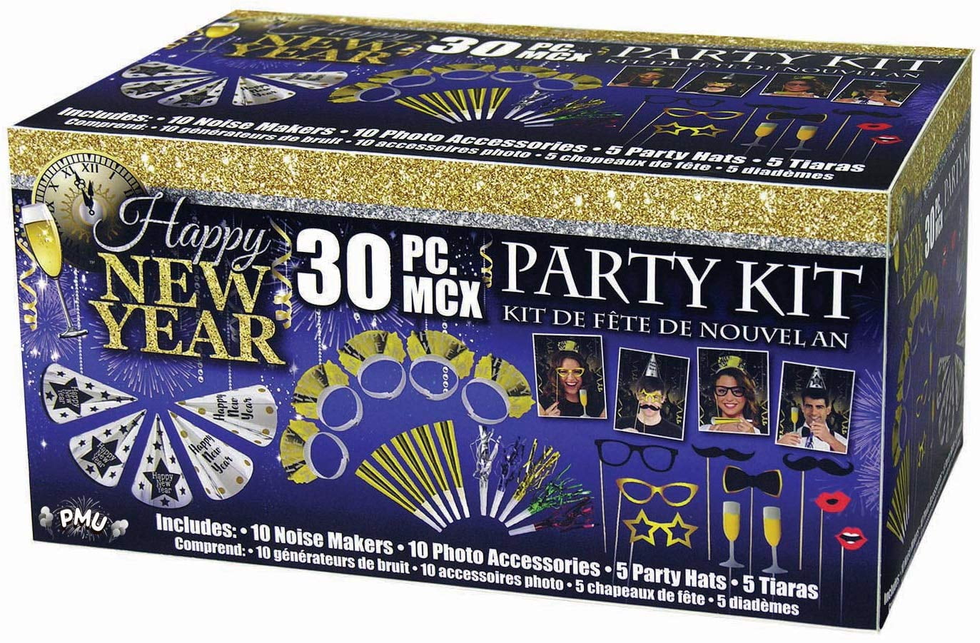 PMU New Year’s Eve Party Kit Assortment for 10 (1/Pkg) Pkg/1 - Walmart ...