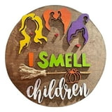 Halloween Decorations I Smell Children Door Sign Hocus Pocus Wreath ...