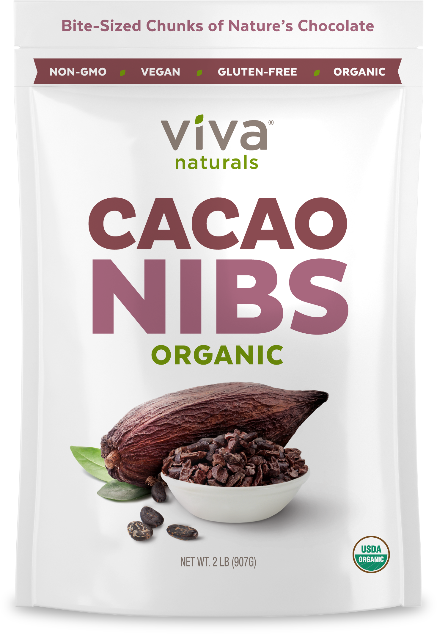 Viva Naturals Organic Cacao Nibs, 2 lb - Walmart.com