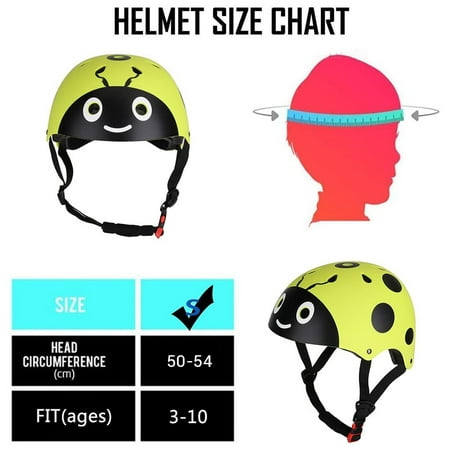 Children Riding Protective Helmet Cute Ladybug Child Skating Cycling ...