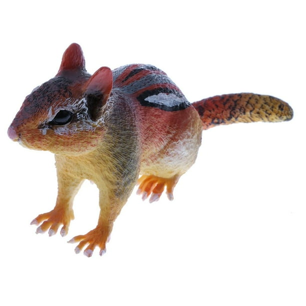 Vivid PVC /Zoo Animal Chipmunk Model Kids Toy Storing Telling Prop Tool ...