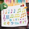 1Pc Musical Note Painting Stencil Reusable Musical Theme Craft Stencil ...
