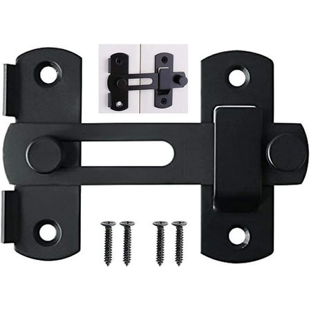 ENIVING 1 Pack Barn Door Latch, 4 in Barn Door Lock Heavy Duty Solid ...
