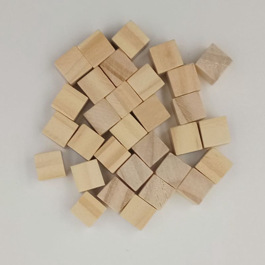Walbest 50 Pcs/20 Pcs/10 Pcs Simple Squares Wooden Sewing Craft ...