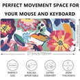 Abstract Floral Leaves Mouse Pad Desk Mat,Boho Art Extended Gaming ...