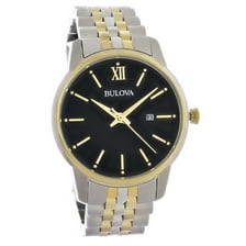 Bulova Women's Classic Wristwatch, Pearl Black Stainless Steel, Quartz ...