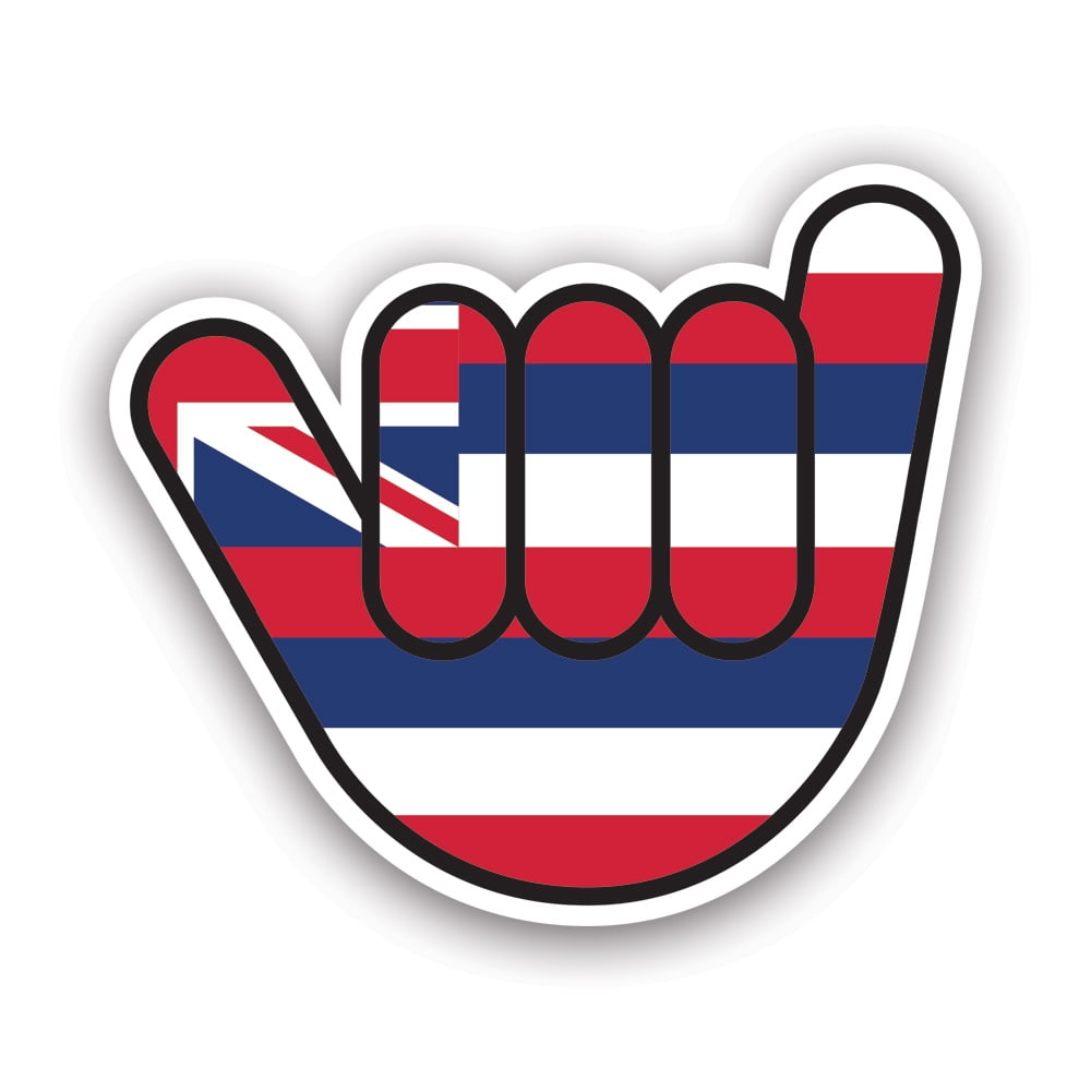Hawaii Shaka Sticker Decal - Self Adhesive Vinyl - Weatherproof - Made ...