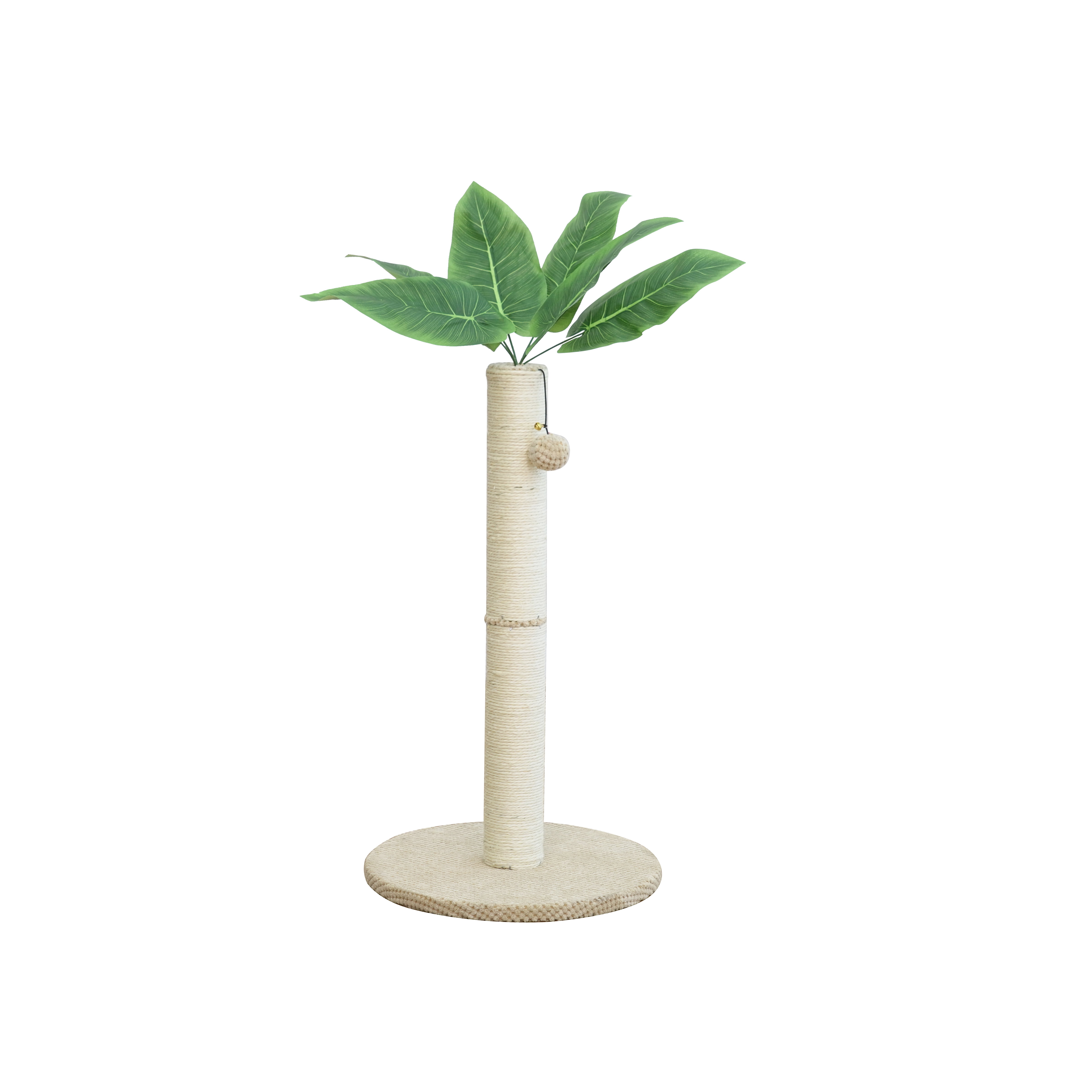 Home4Cat 23.6" Tropical Sisal Cat Scratching Post with Palm Leaves and ...