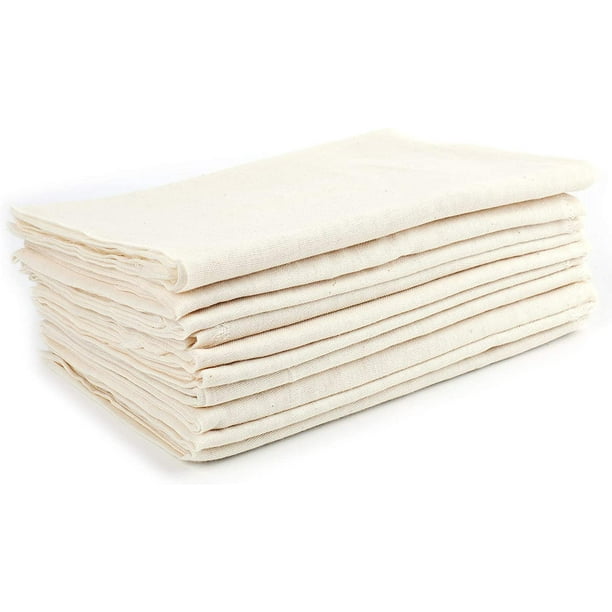 10 Pack Natural Ultra Fine Cheesecloth, Grade 90, 90 Sq Feet, 100% ...