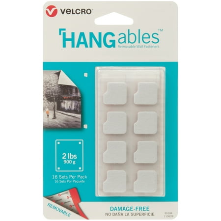 Velcro(R) Brand Hangables Removable Wall Fasteners .75"-16/Pkg, Holds ...
