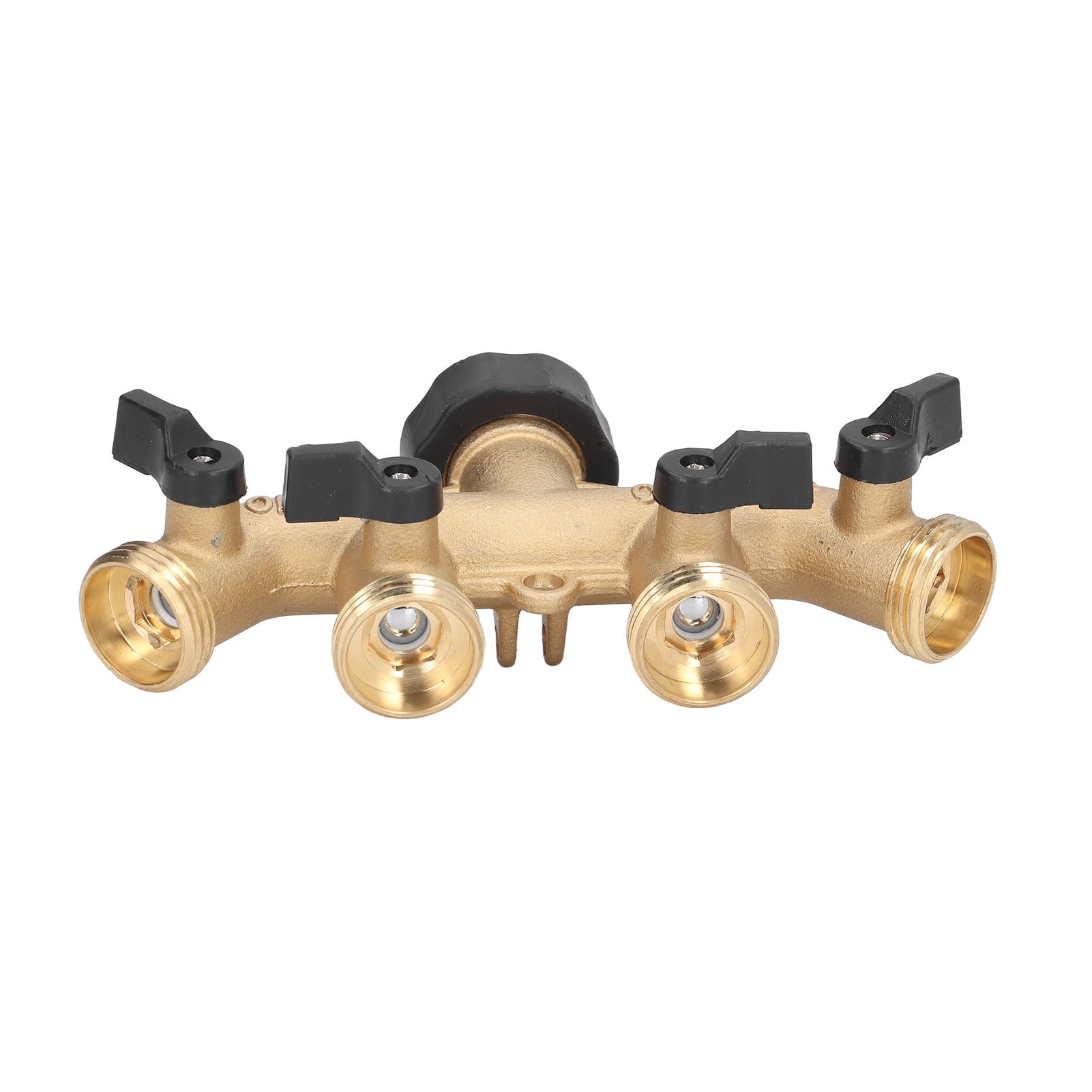 Buy 4 Way Water Pipe Splitter, Hose Faucet Manifold With Ball Valve For ...
